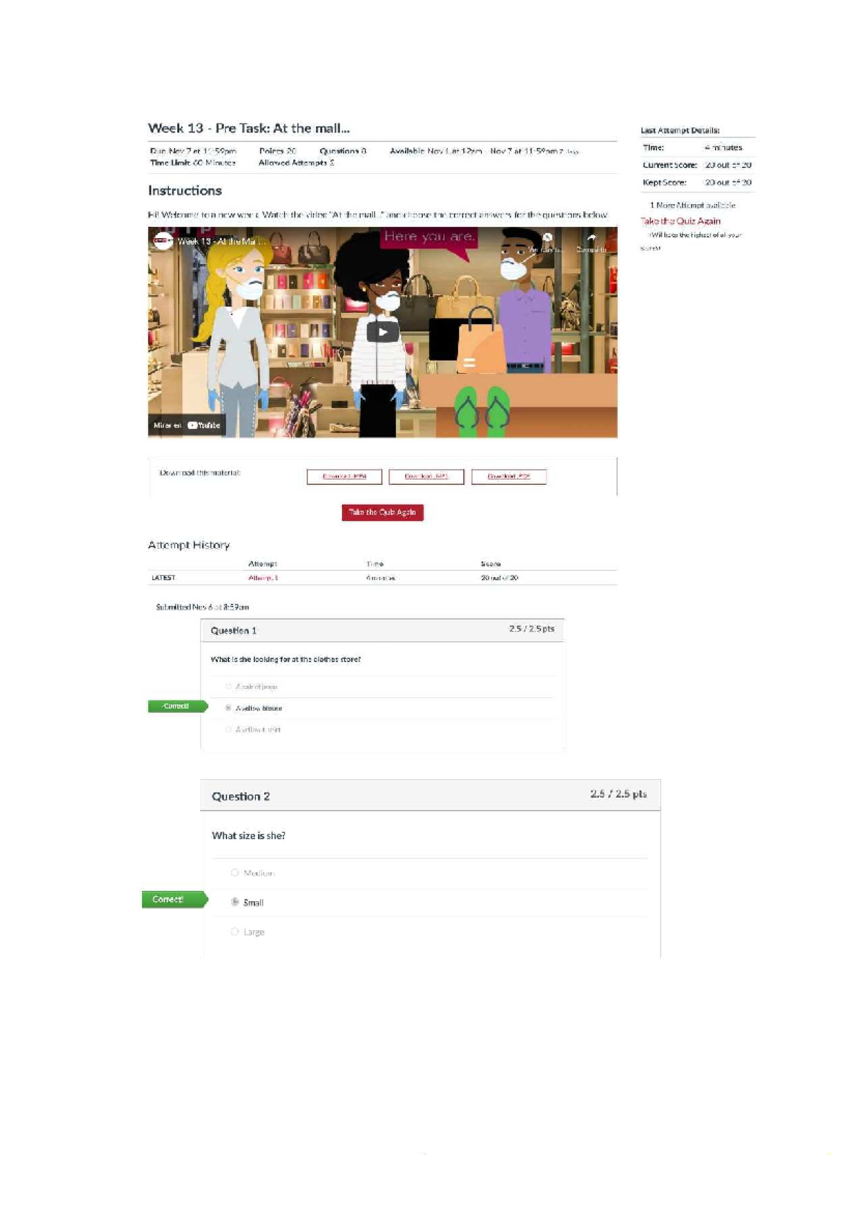 Week-13-pre-task-at-the-mall compress - Ingles II - Studocu