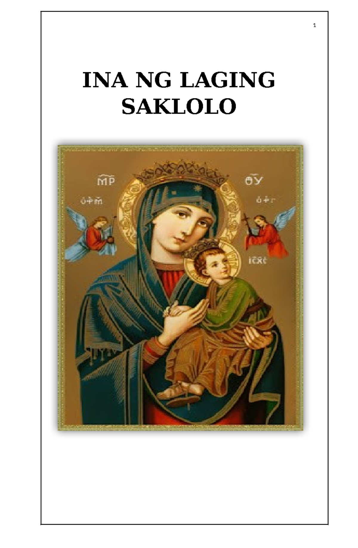 INA NG Laging Saklolo - ASFG - INA NG LAGING SAKLOLO INA NG LAGING ...