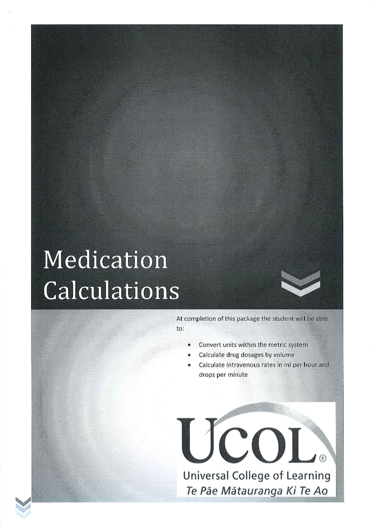Medication calculations workbook - Medication Calculations At ...