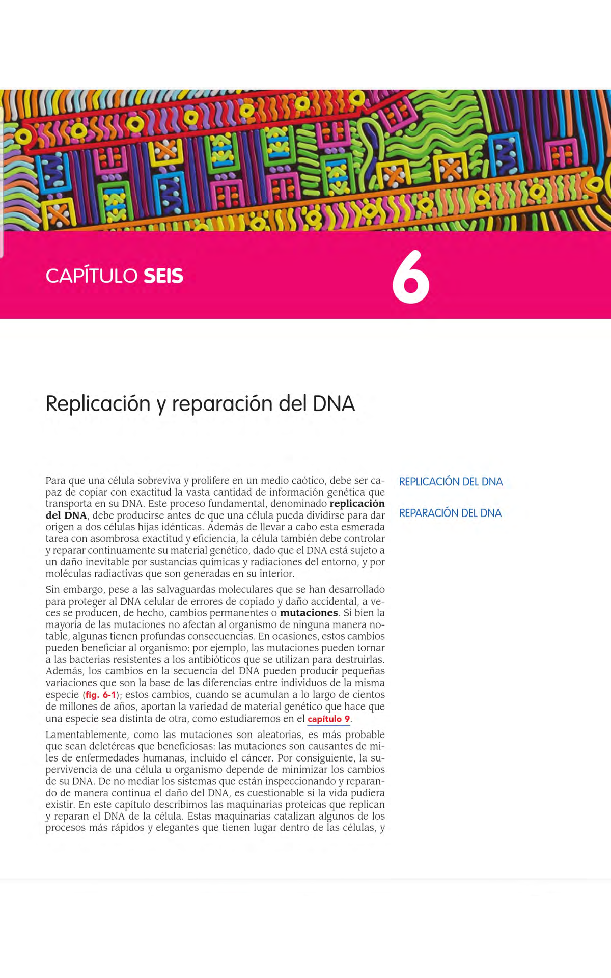 CAP6 Replicacion Y Reparacion DEL DNA - CAPÍTULO SEIS 6 Replicación y reparación del DNA Para ...