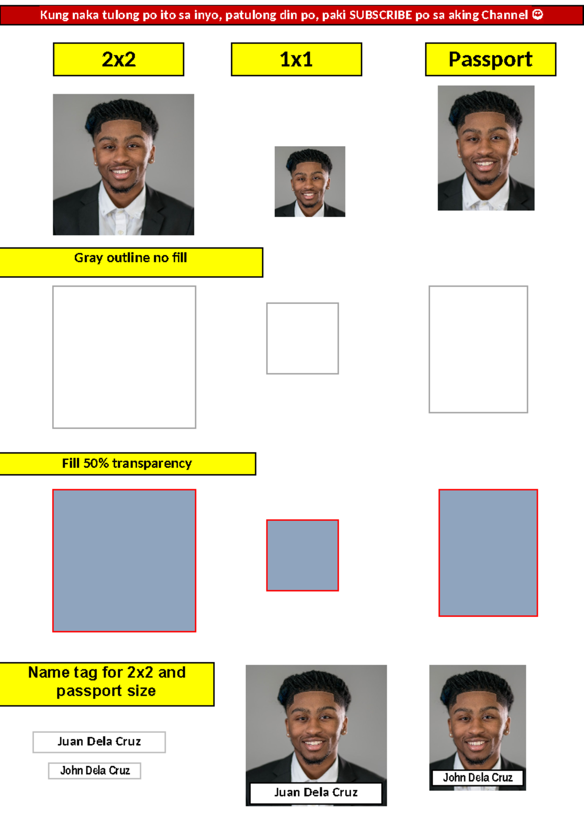 Photo ID Pattern - philosophy - 2x2 1x1 Passport Gray outline no fill ...