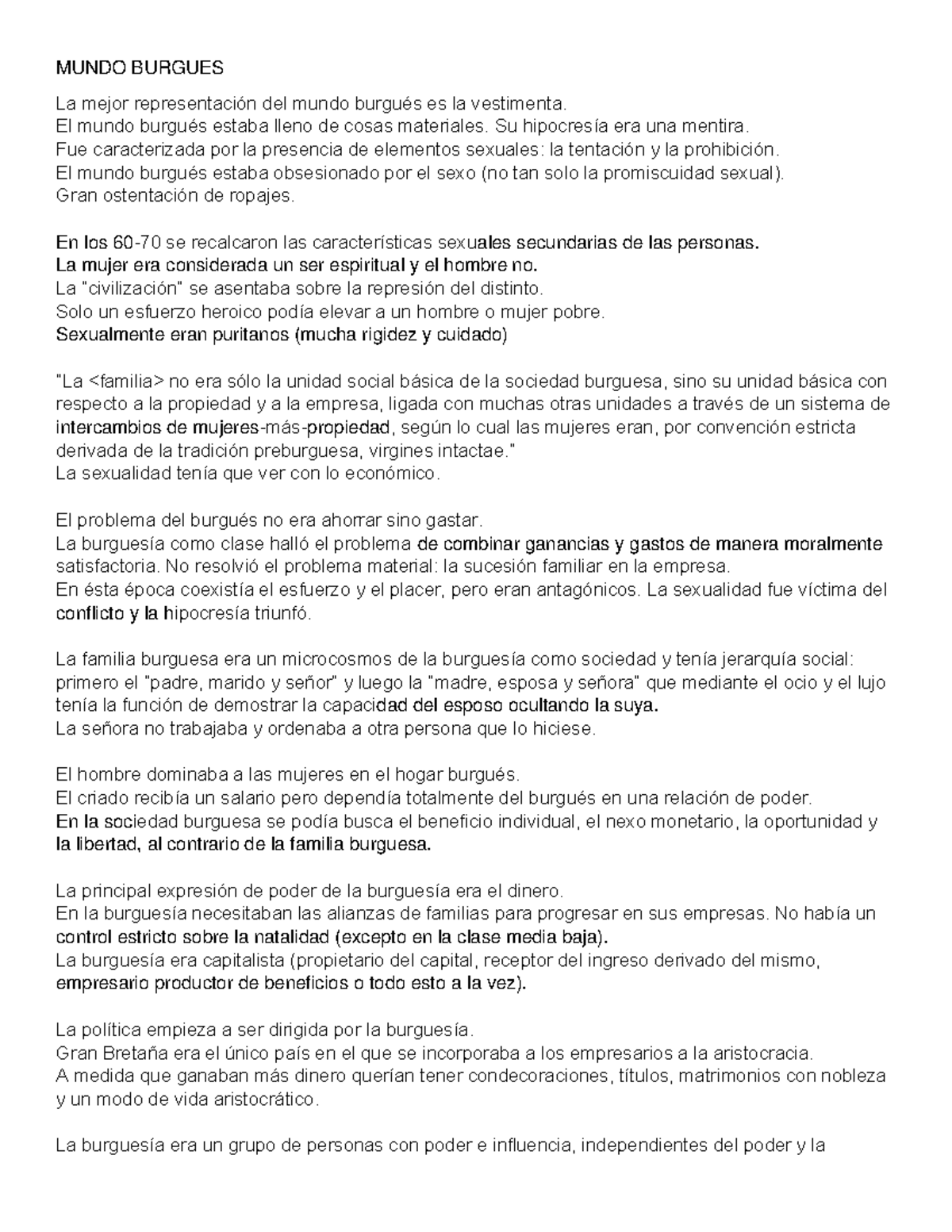 Mundo Burgues - si o´j{ójo{´j - Derecho - UYMCA - Studocu