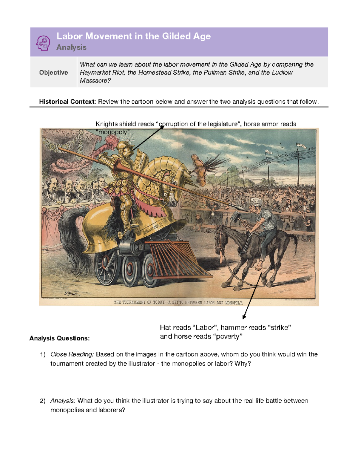 22-23+Analysis Labor+Movement+in+the+Gilded+Age 3 - Labor Movement in ...