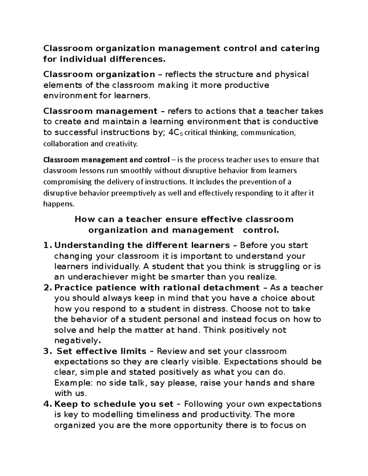 Classroom Management and control. Classroom communication - Classroom ...