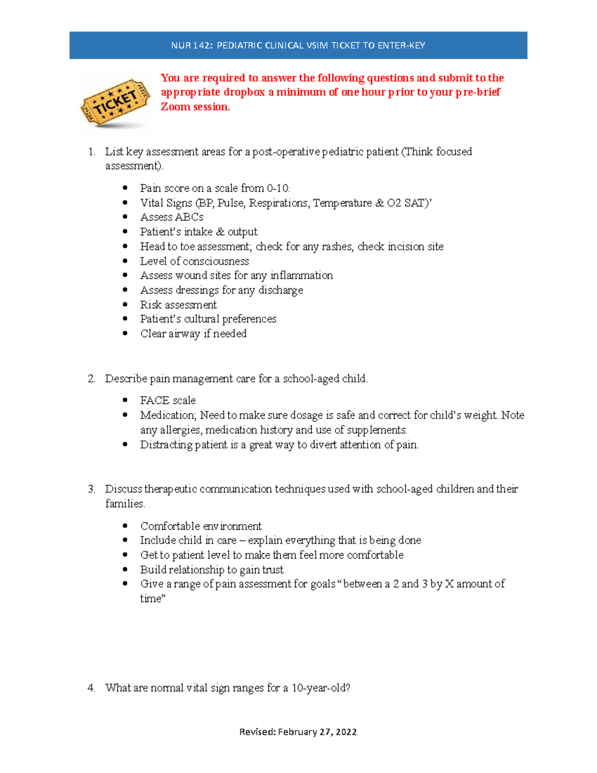 TTE2 - nur 142 - You are required to answer the following questions and ...