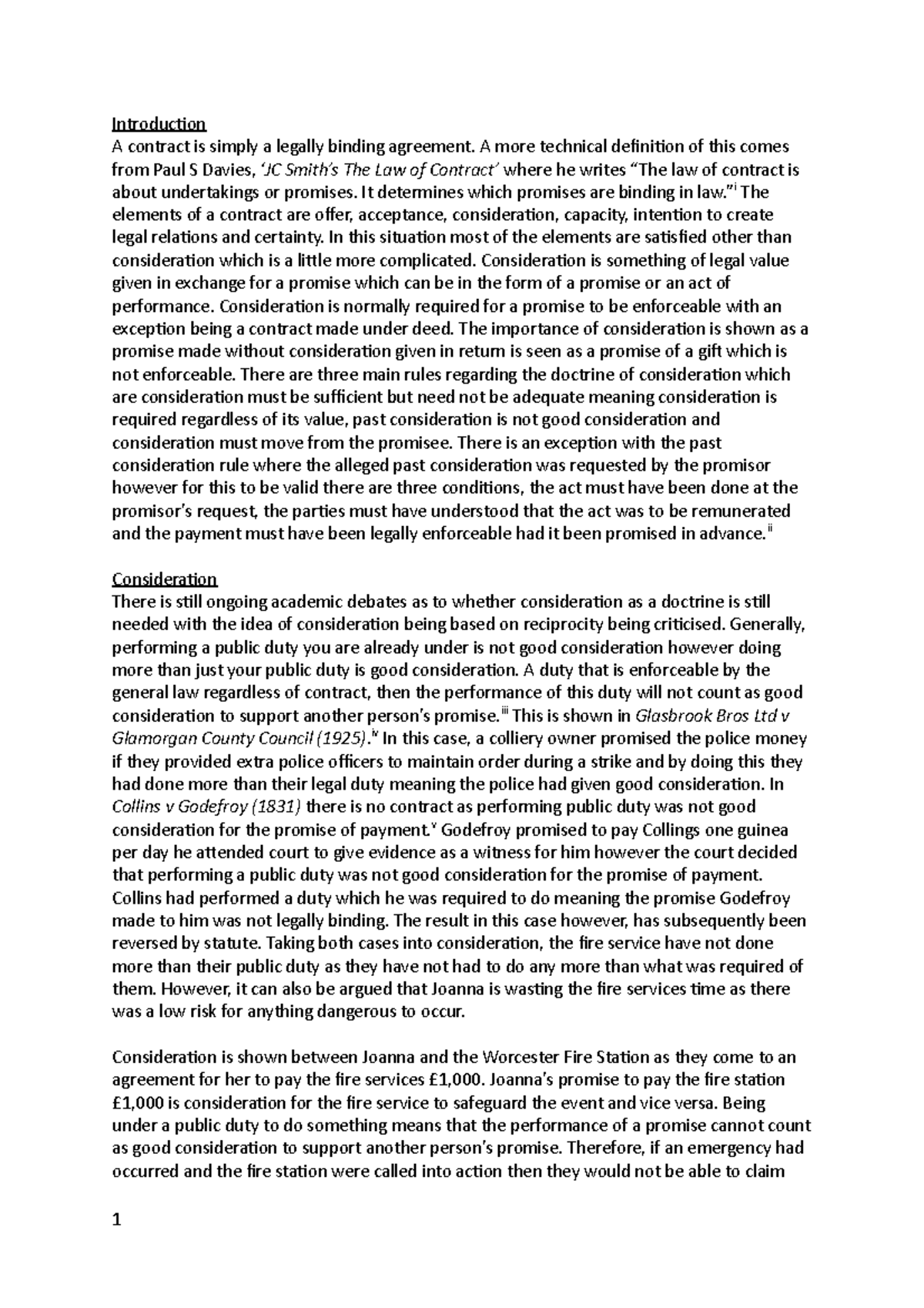 Contract Summative Introduction A Contract Is Simply A Legally