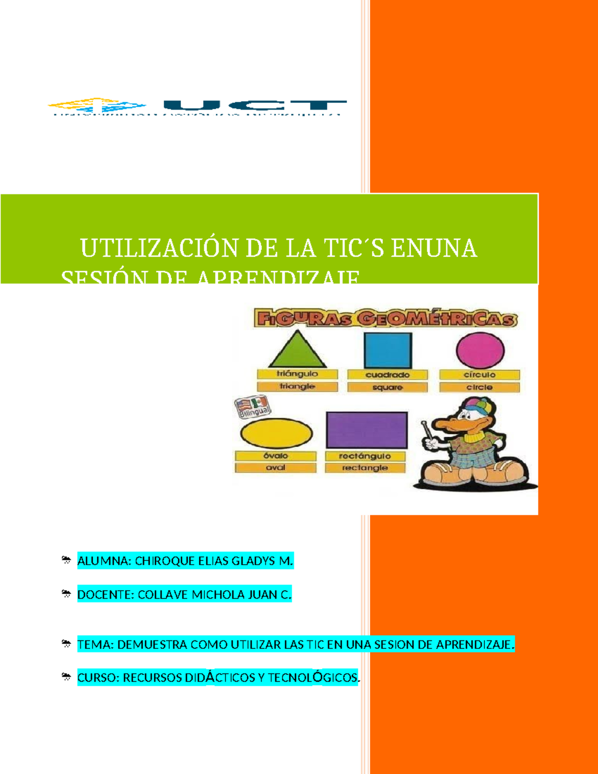 Sesion DE Aprendizaje 06- Utilizando LAS TIC EN UNA Sesion- V Ciclo - UTILIZACIÓN DE LA TIC ́S ...