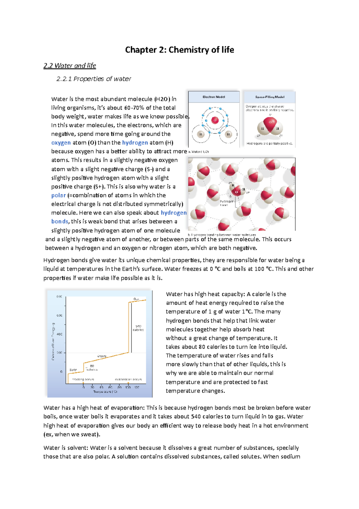 Chapter 2 - boek in word - Human Biology - Chapter 2: Chemistry of life ...