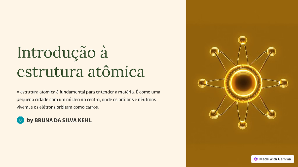 Introducao a estrutura atomica - Introdução à estrutura atômica A ...