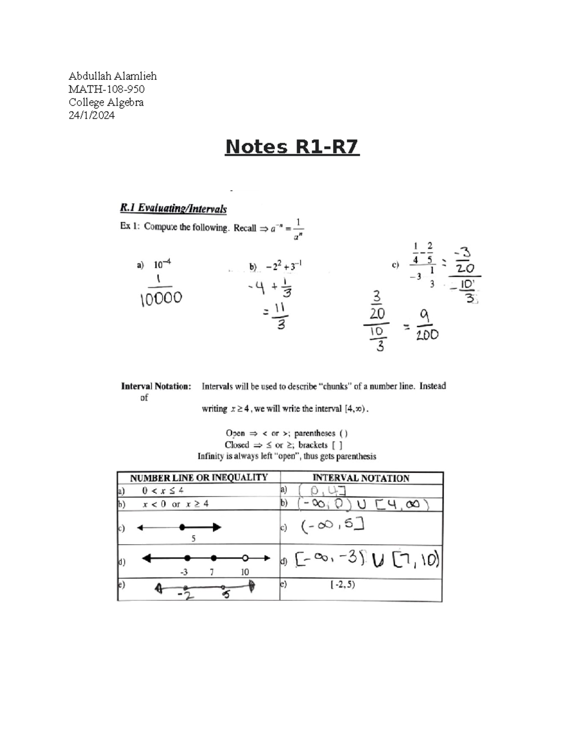 Notes R1-R7 Abdullah Alamlieh - Maths for Engineering - Abdullah ...