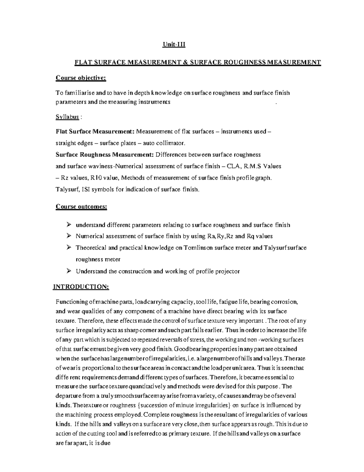 M&I UNIT-3 document a clear and descriptive title. - Unit-III FLAT ...