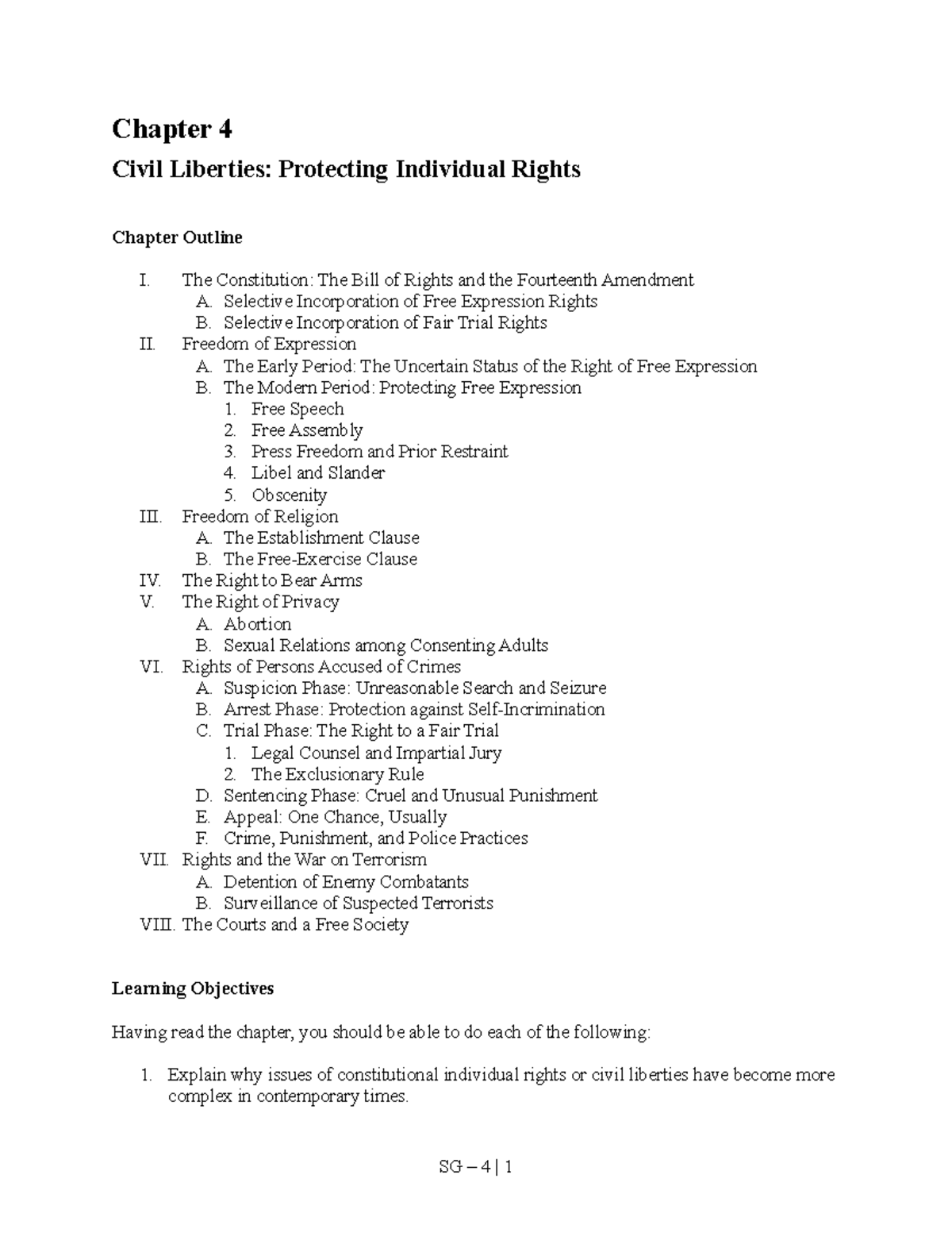 Chapter 4 - Protecting individual rights of the constitution - Chapter ...