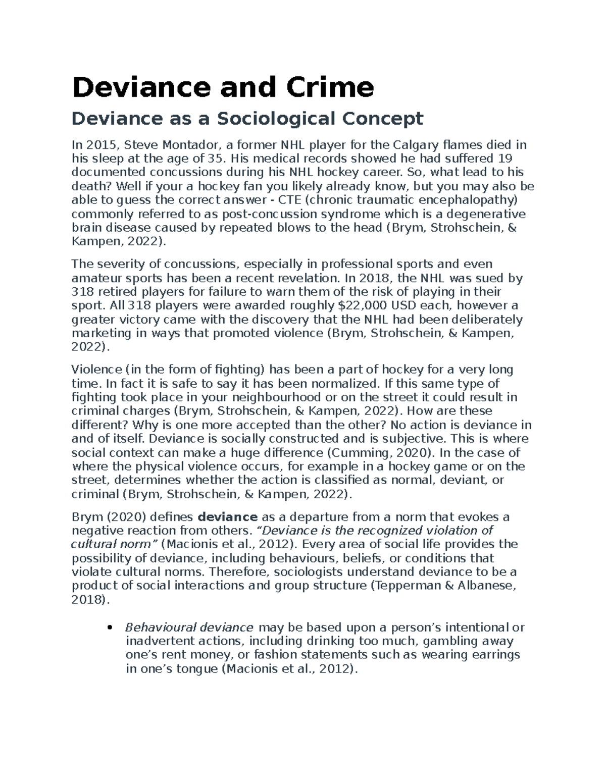 Deviance and Crime - chp. 5 continued notes - Deviance and Crime ...