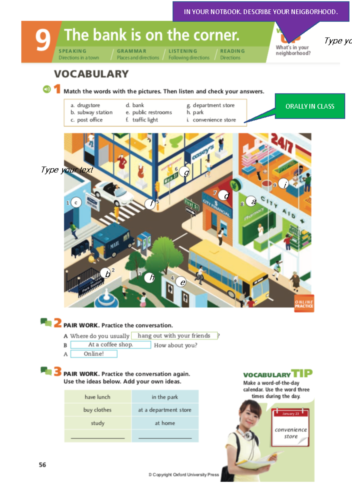 Smart Choice UNIT 9 A - .... - IN YOUR NOTBOOK. DESCRIBE YOUR ...