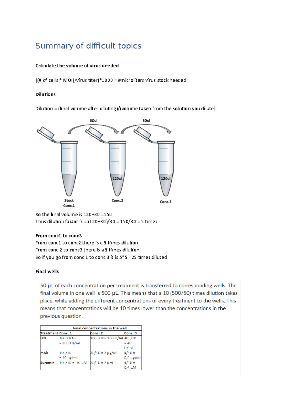 Summary of difficult topics - Summary of difficult topics Calculate the ...