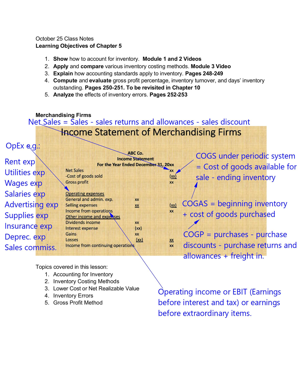 Chapter 5 Inventory and COGS - Commerce 1Aa3 - McMaster - Studocu