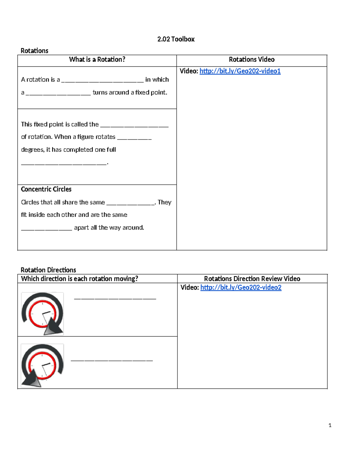 Copy of V22 202 toolbox - Notes for a grade - 2 Toolbox Rotations What ...