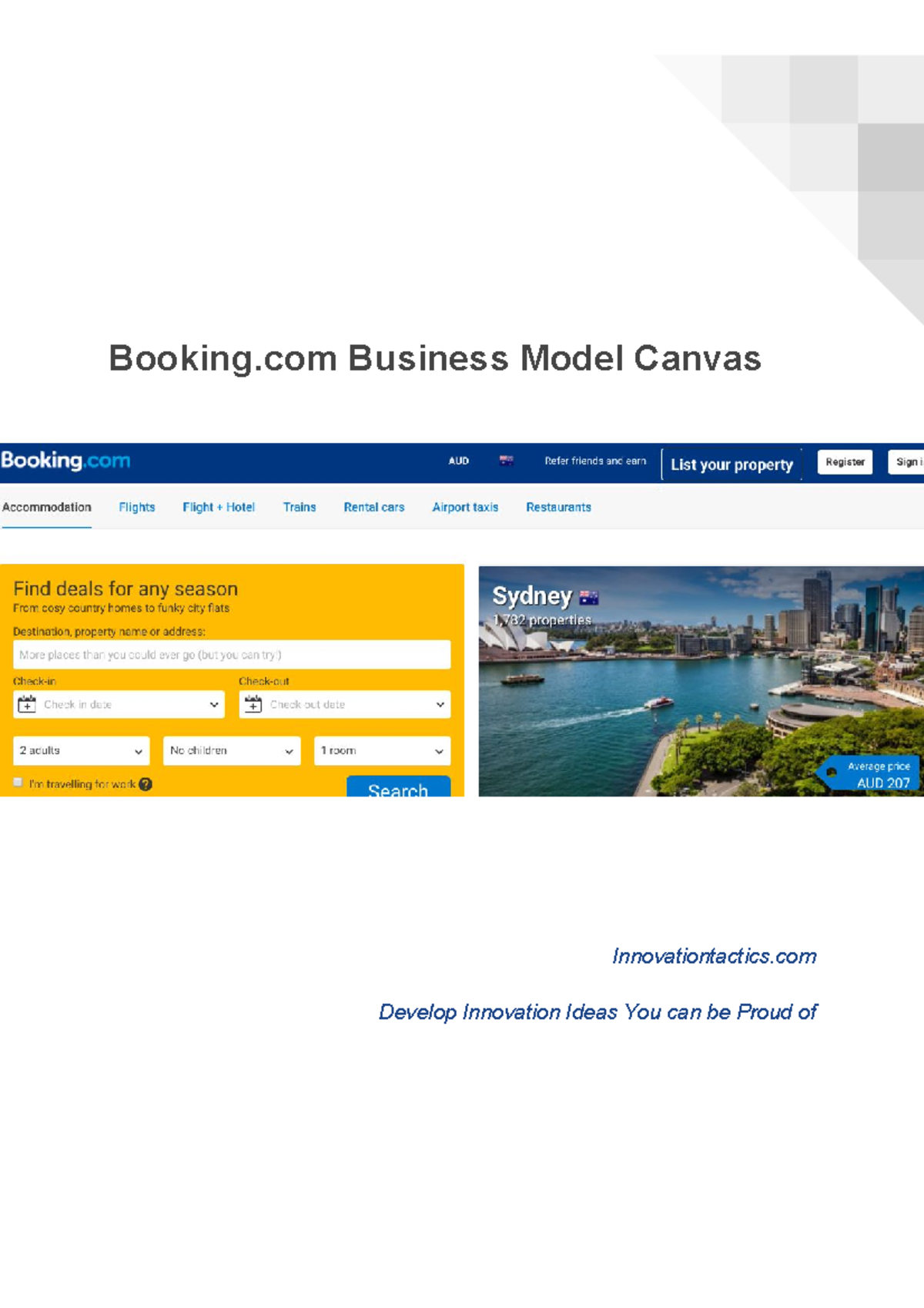 Booking com business model canvas ebook - Booking Business Model Canvas ...