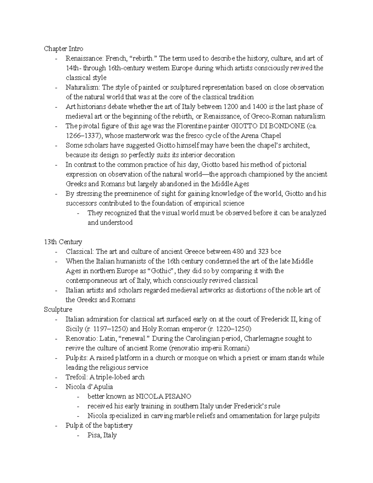 AP Art History Chapter 14 Notes - Chapter Intro - Renaissance: French ...