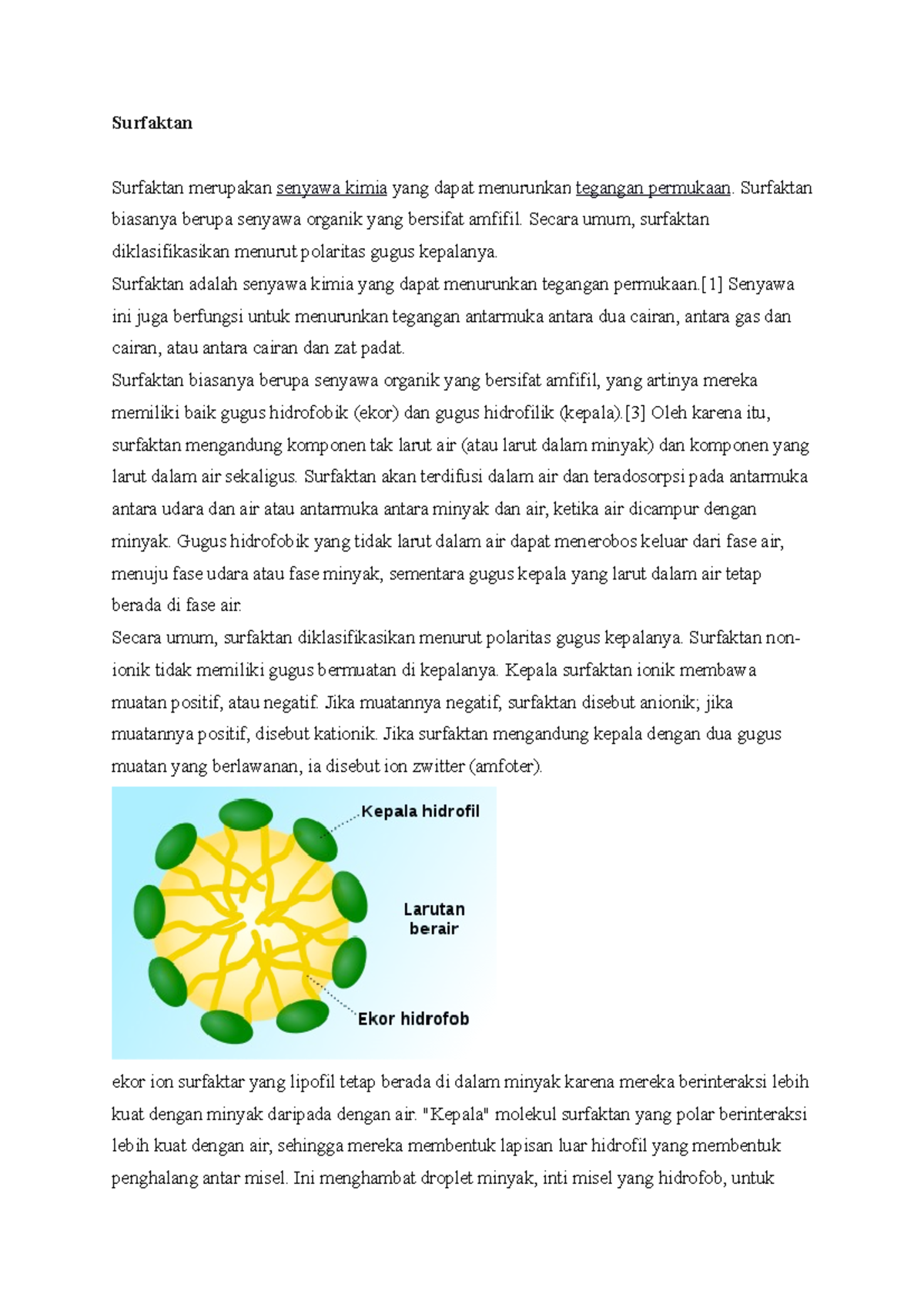 Pengertian SVT - Surfaktan Surfaktan merupakan senyawa kimia yang dapat ...