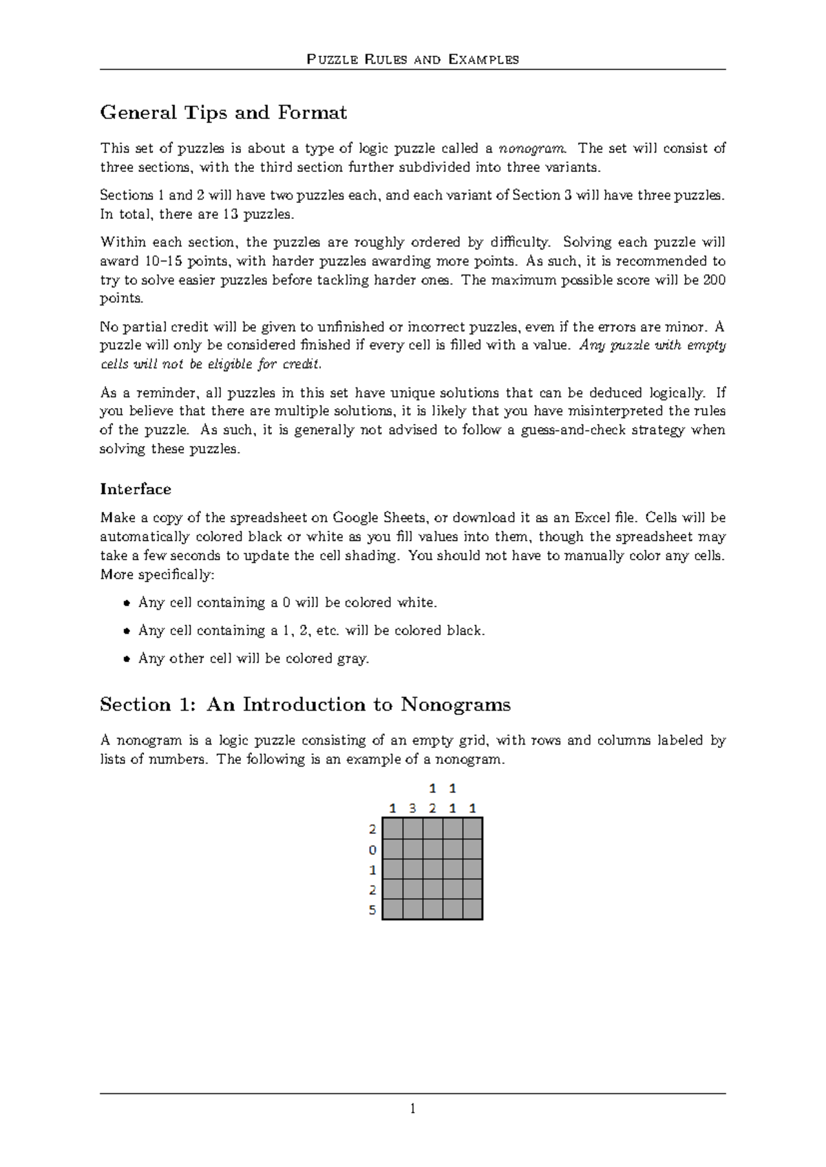 Puzzle-rules - solu - General Tips and Format This set of puzzles is ...