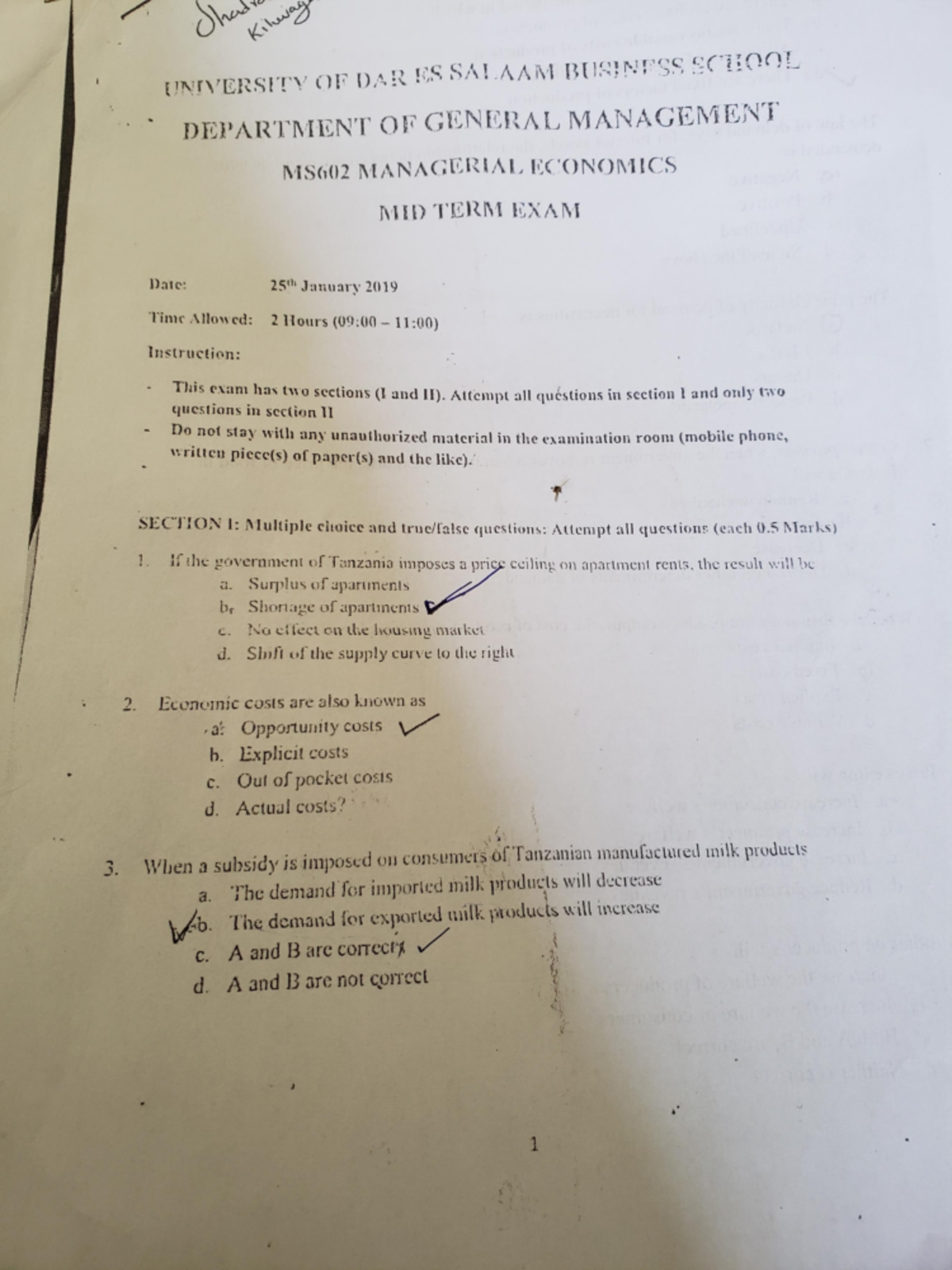 Economics PAST Papers V1 - International Economics - Studocu