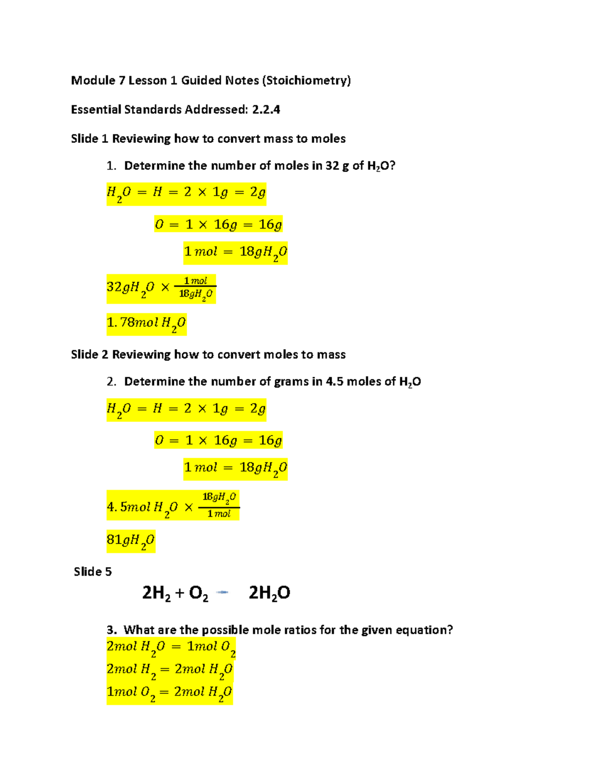 Chhemistry Module Seven Lesson One Guided Notes - Module 7 Lesson 1 ... Chhemistry Module Seven Lesson One Guided Notes - Module 7 Lesson 1 ...