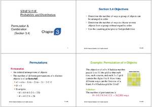 Lecture 3 - Displaying Data - Display data STAT S151F Probability and Distribution Chapter ...