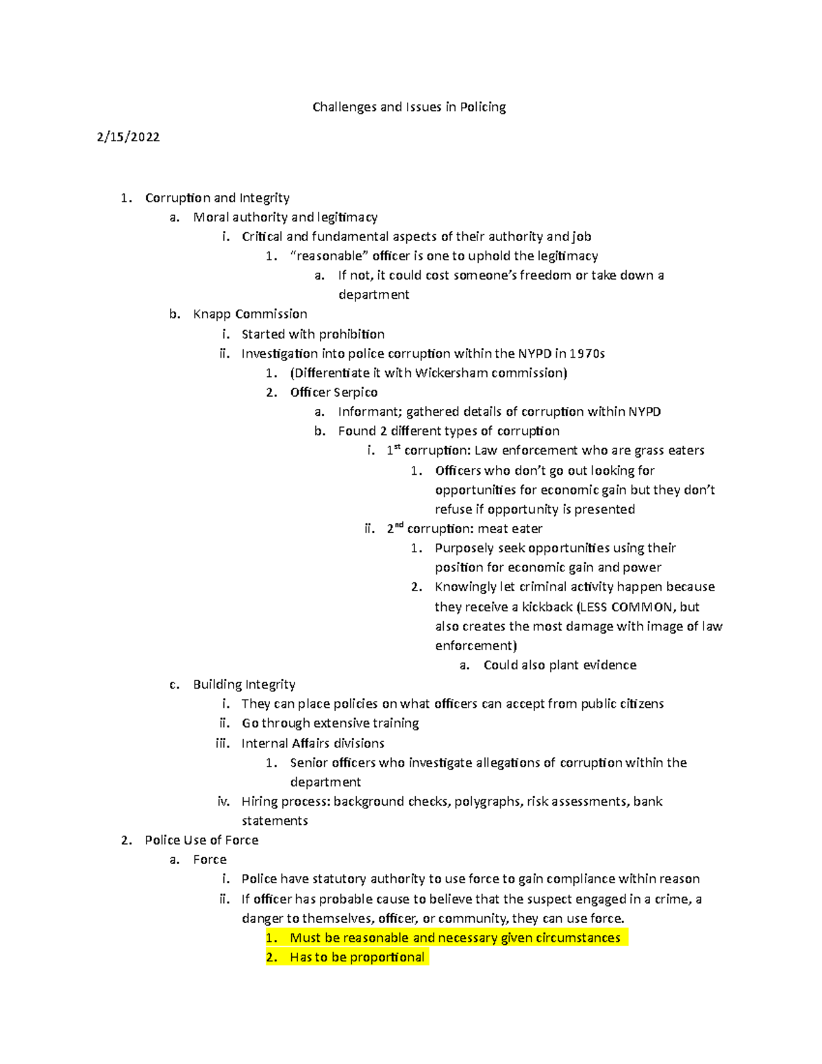 CCj 2020 Challenges and Issues in Policing - Challenges and Issues in Policing 2/15/ Corruption ...