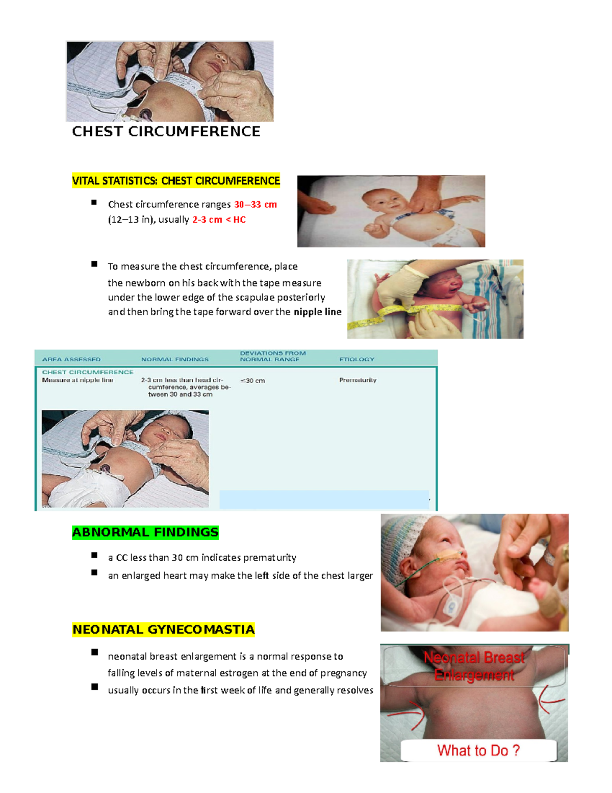 Chest Circumference lesson 2 - CHEST CIRCUMFERENCE VITAL STATISTICS ...