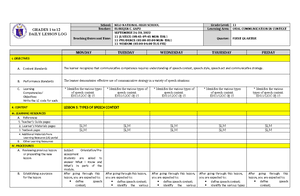 GMRC AND Values Education Grade 7 - VALUES EDUCATION LESSON PLAN ...