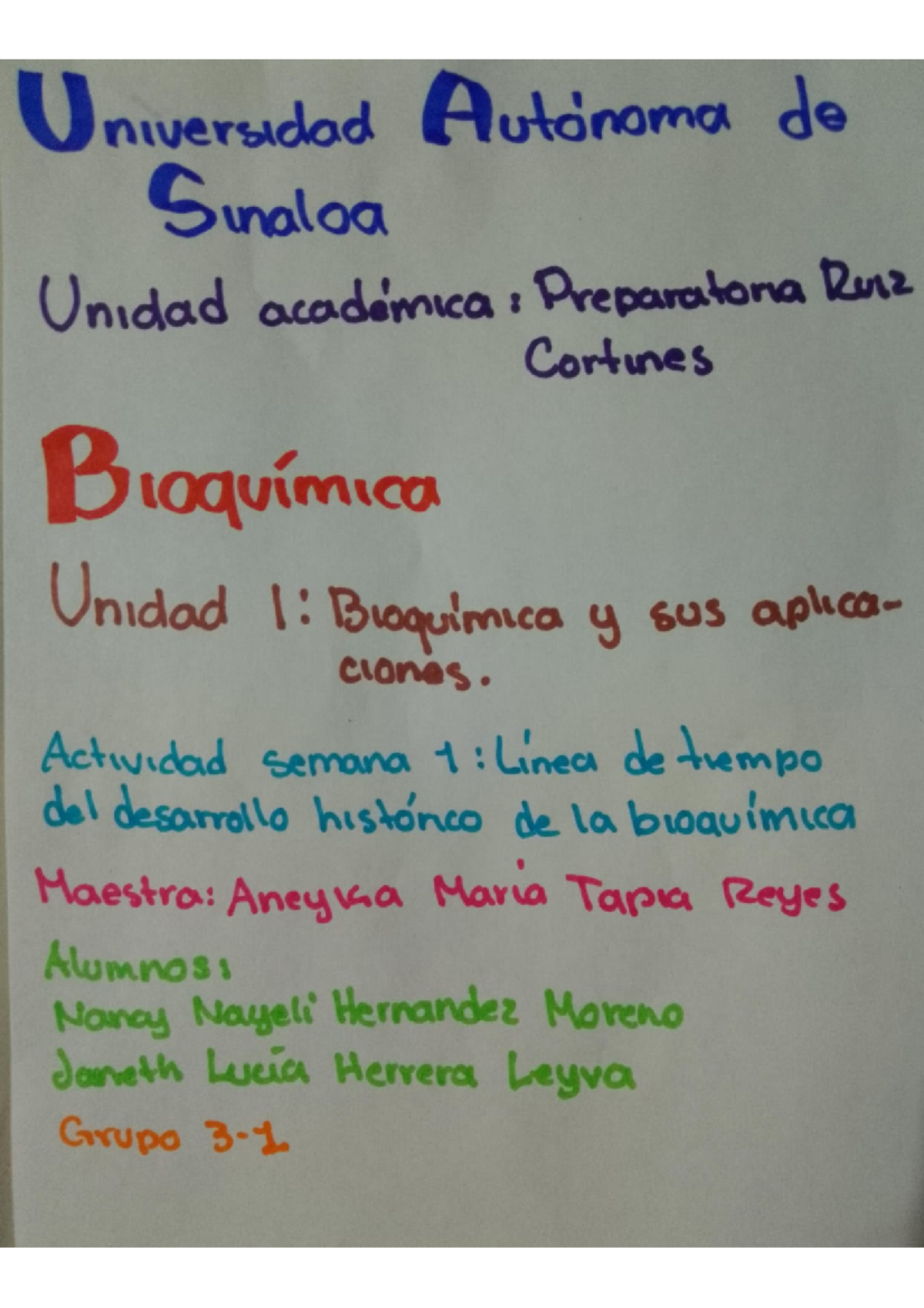 JLHL. Actividad 1 - biologia - niversidad Autonoma do Sinaloa Unidad ...