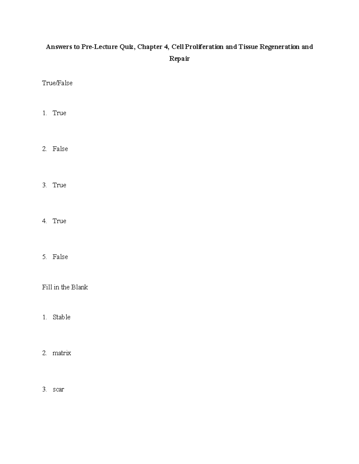 316u2ch4answers - Chapter 4 quiz answers - NURS316 - Answers to Pre ...