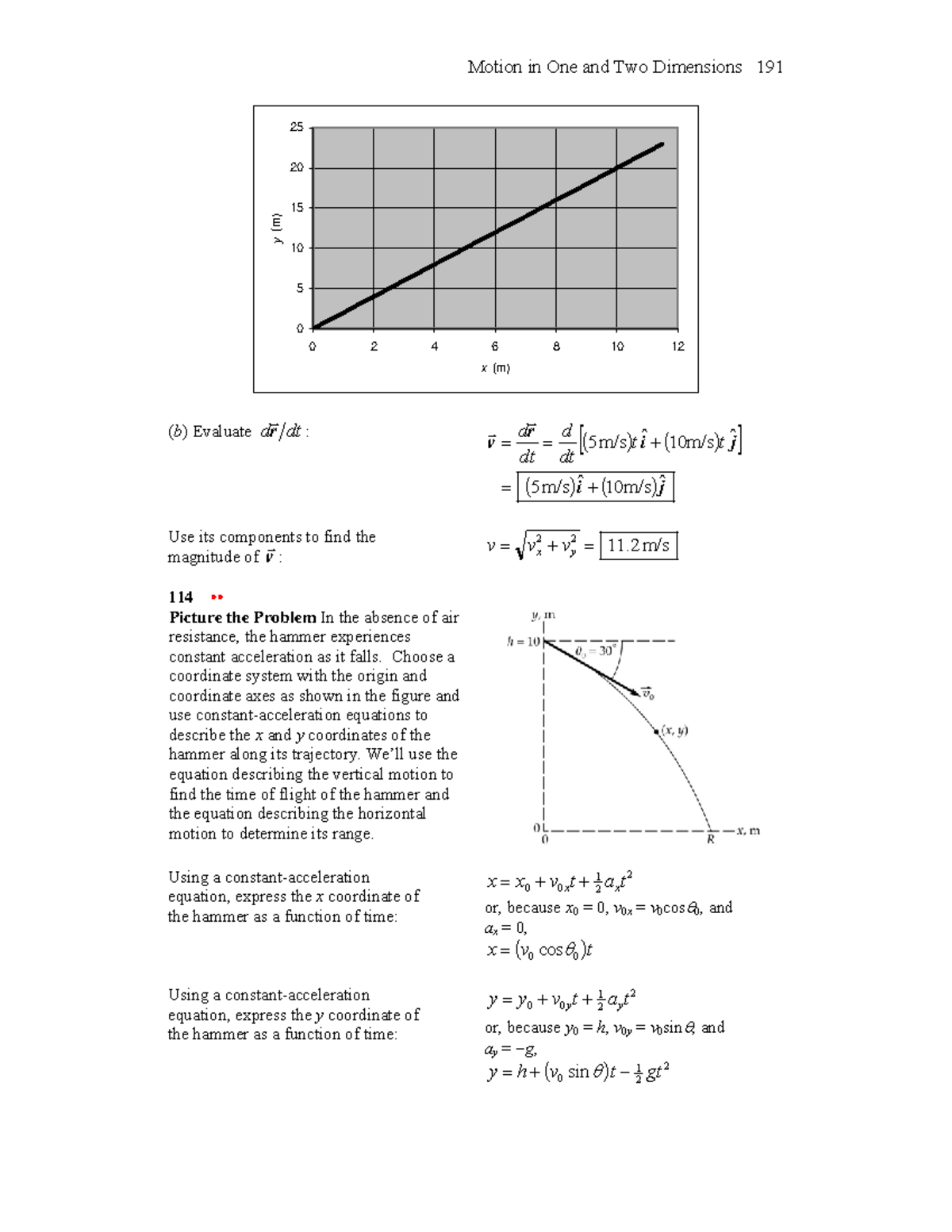 Physics Material (18) - Motion in One and Two Dimensions 191 0 5 10 15 ...