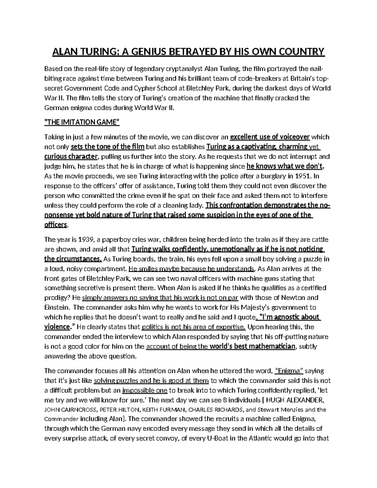 Alan turing - ALAN TURING: A GENIUS BETRAYED BY HIS OWN COUNTRY Based ...