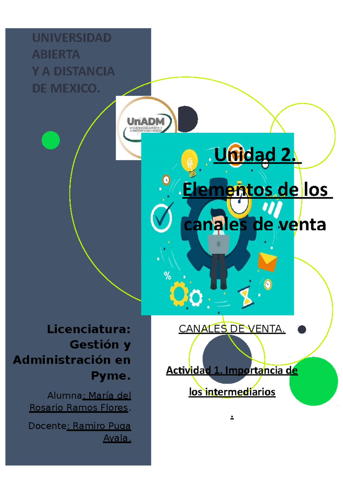 GCAV U2 A1 MARF - CANAL DE VENTA - UNIVERSIDAD ABIERTA Y A DISTANCIA DE ...