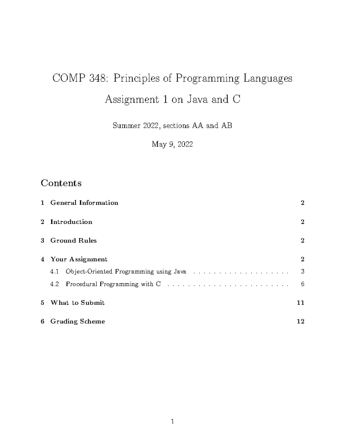 Comp348.S22.a01 first assignment - COMP 348: Principles of Programming Languages Assignment 1 on ...
