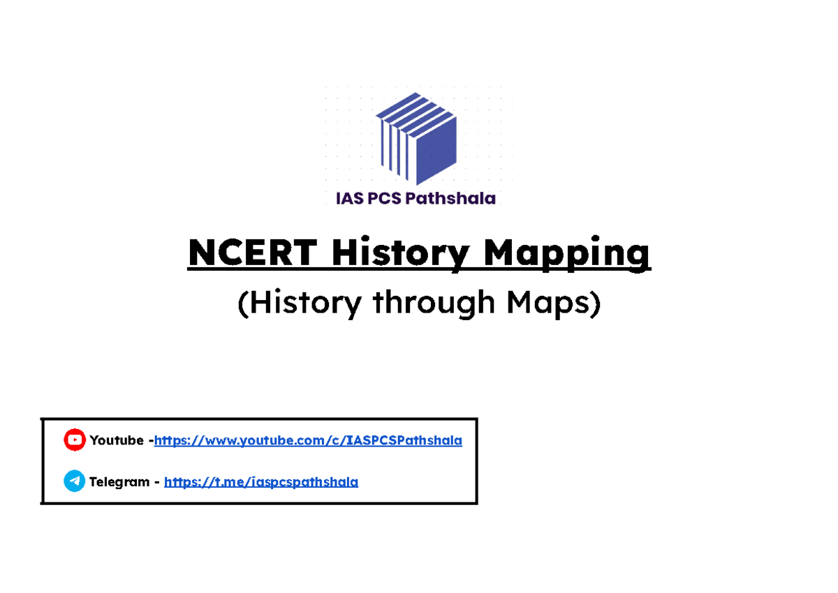 History Through Maps - helpful notes - NCERT History Mapping (History ...