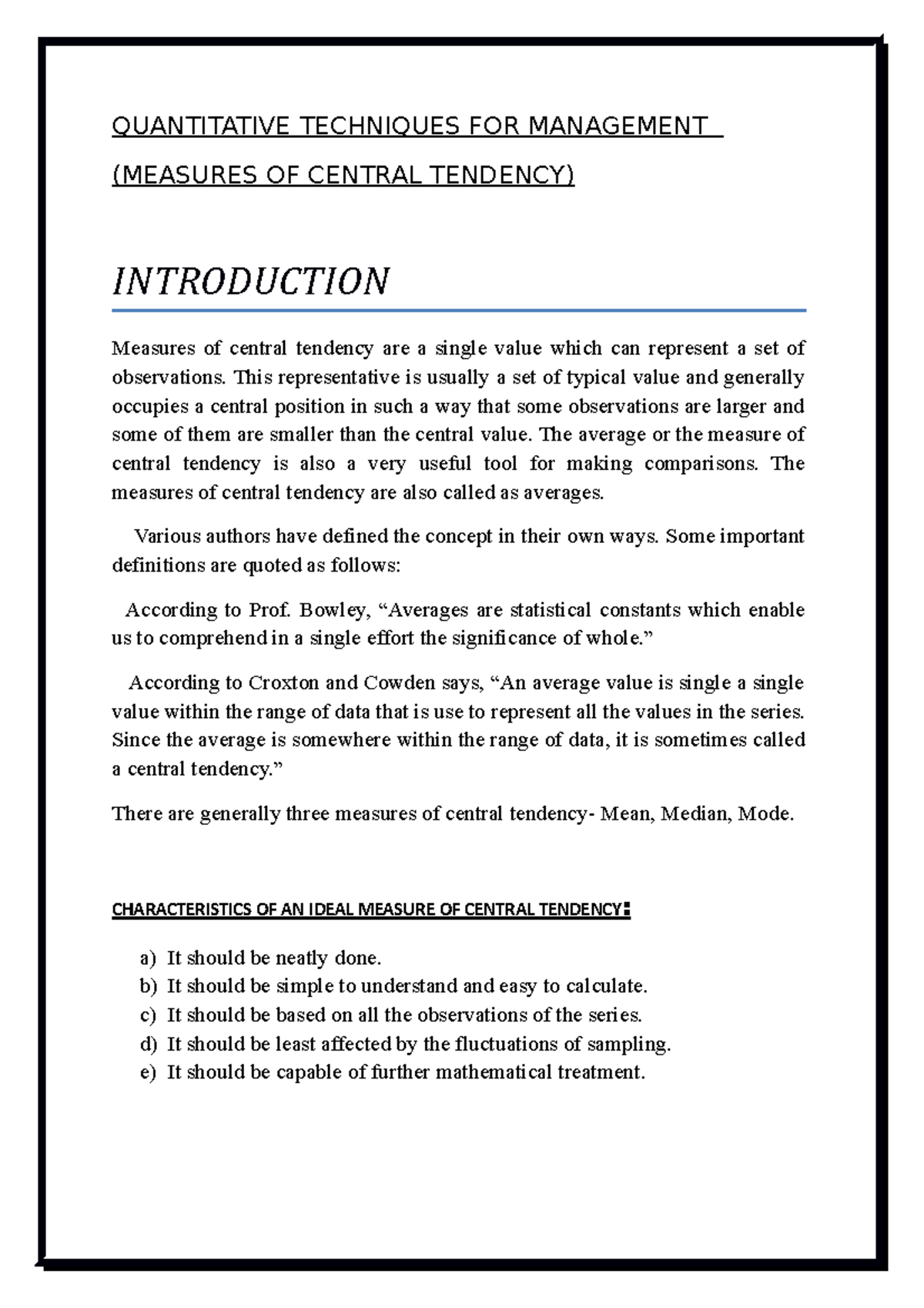 Quantitative Techniques FOR Management - QUANTITATIVE TECHNIQUES FOR ...