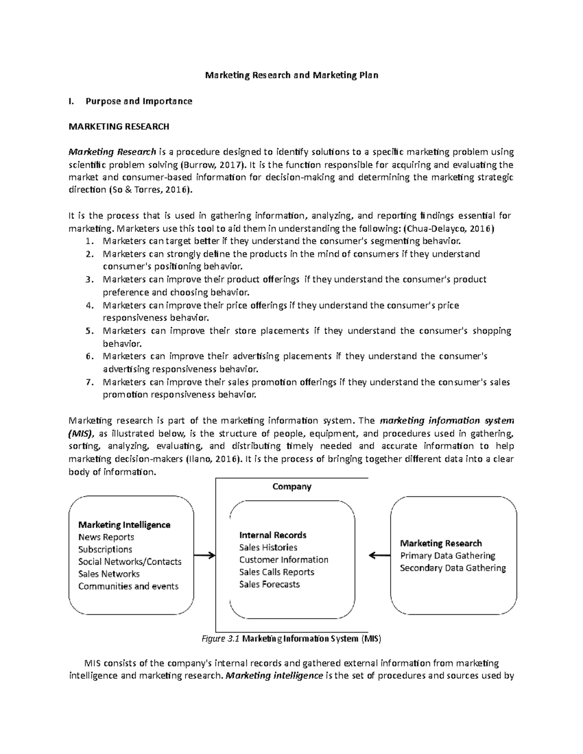 Marketing Research and Marketing Plan - Purpose and Importance ...