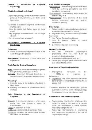 C6 - Memory Processes - Cognitive Psychology Course - Chapter 6 - Memory Processes Main ...