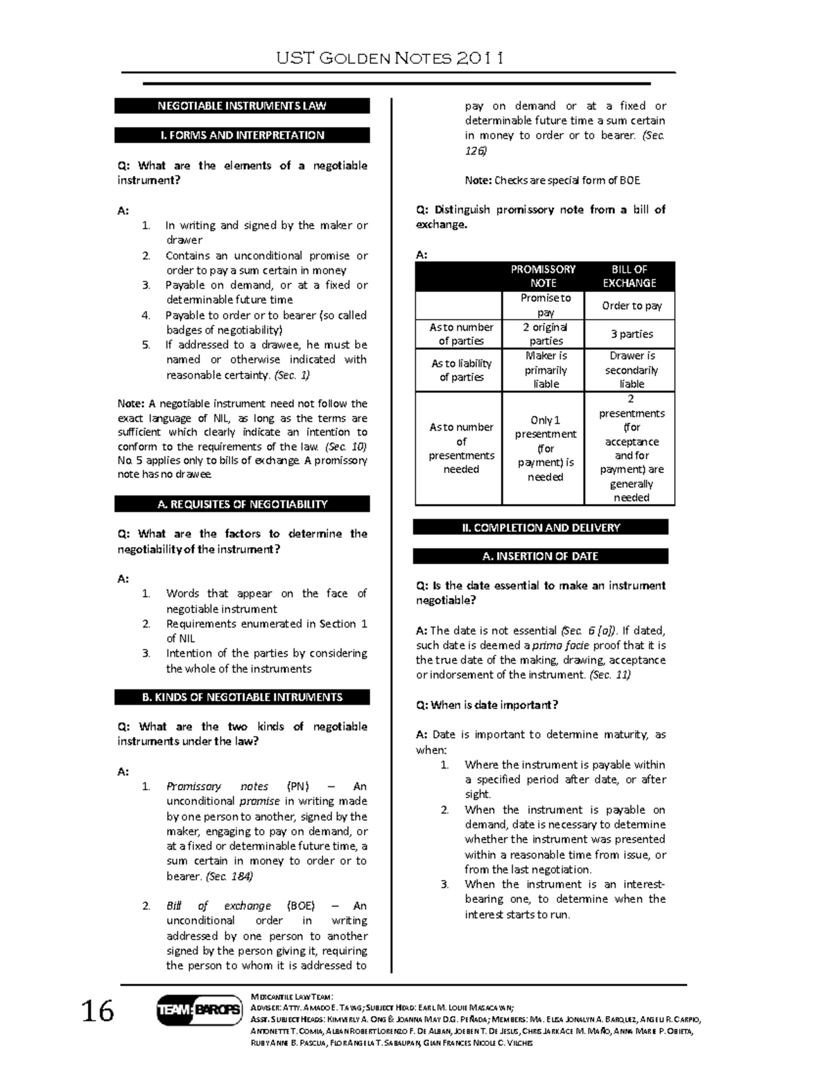 253483093 UST Golden Notes Negotiable Instruments - UST GOLDEN NOTES ...