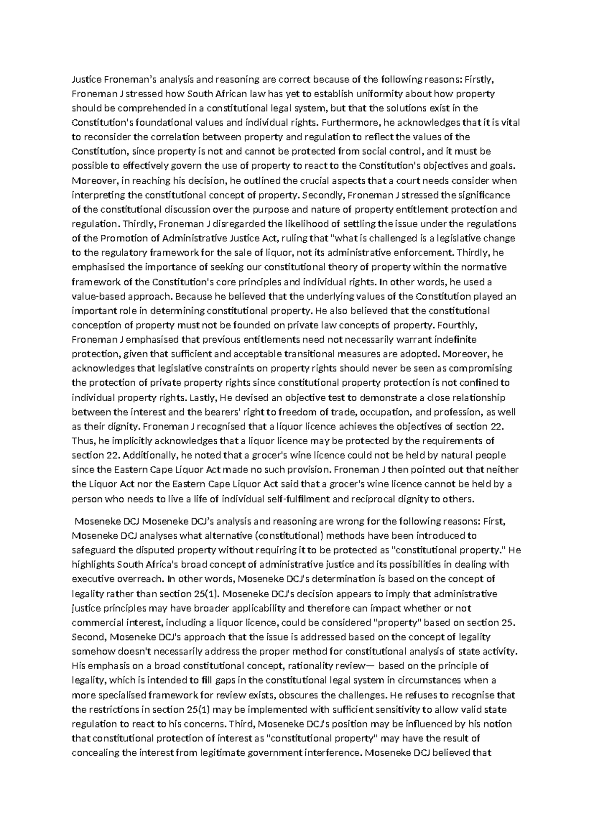 My take on the two judgements by Froneman and Moseneke - Justice ...