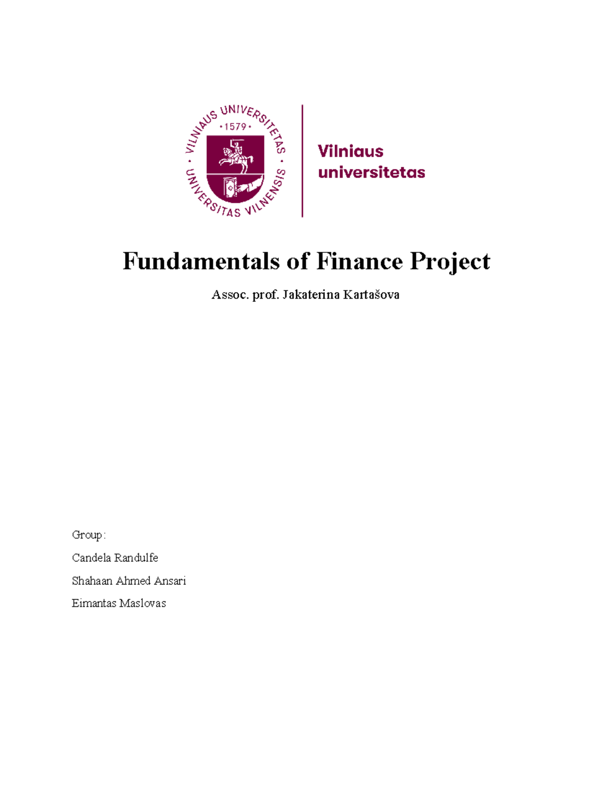 Personal finance blog - Fundamentals of Finance Project Assoc. prof ...