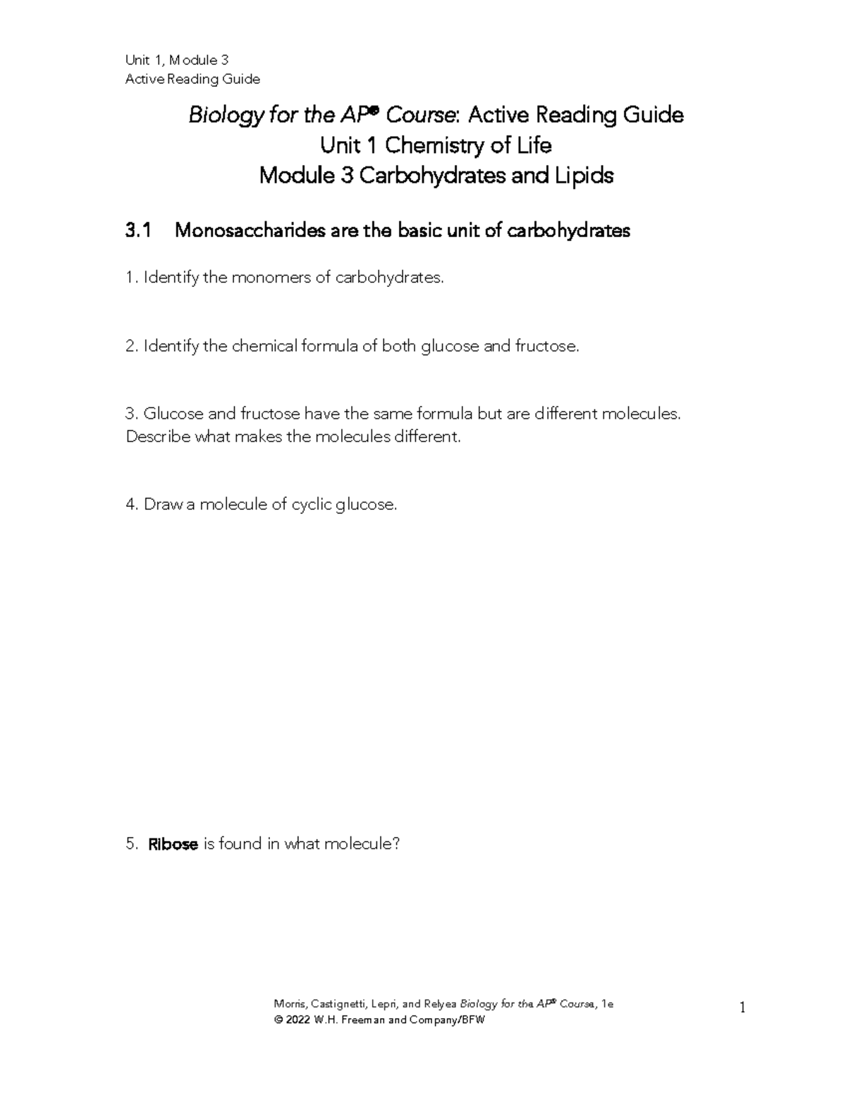 Apmorris 1e 03 activereadingguide student - Active Reading Guide 1 ...