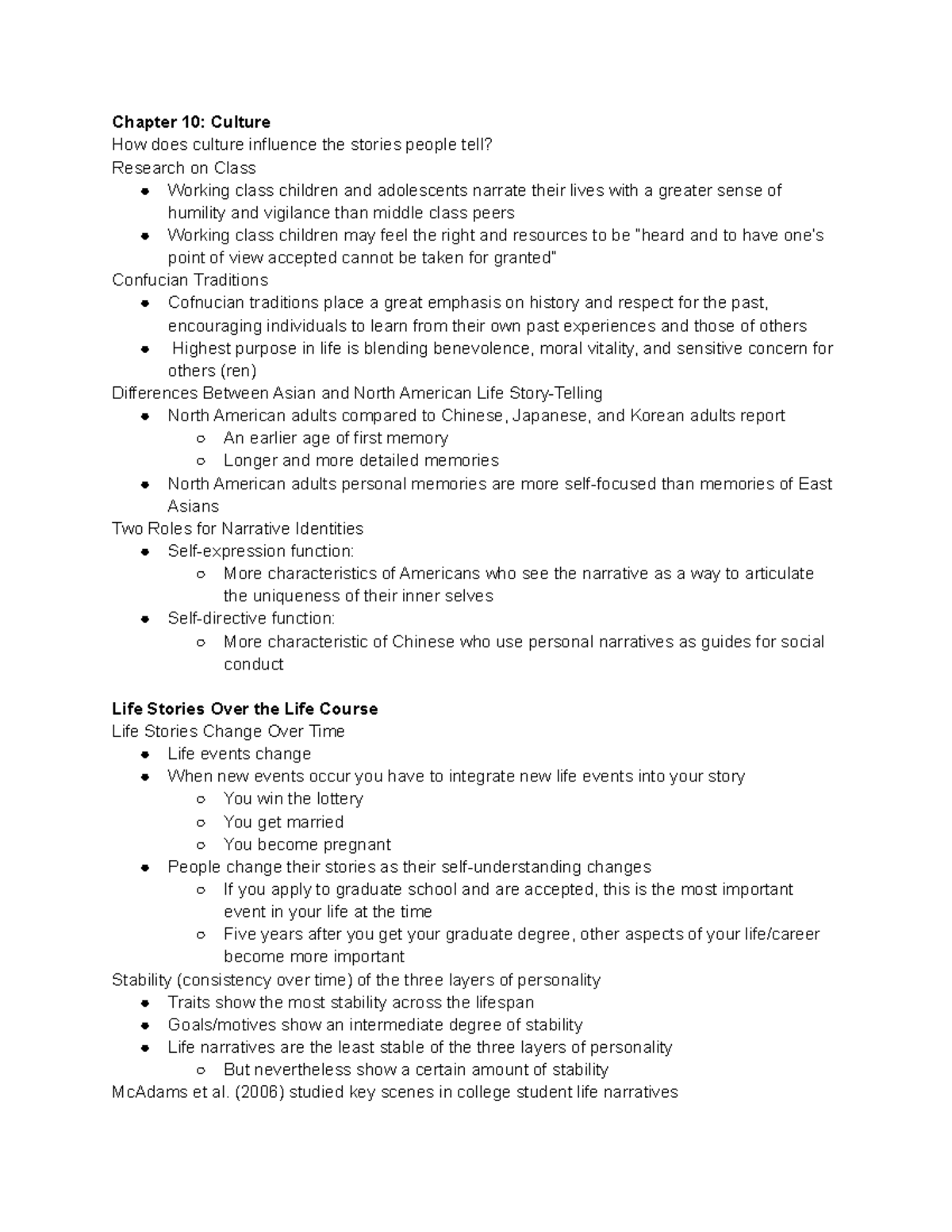 PSY 235 Chapter 10 - Professor Patricia Morokoff. - Chapter 10: Culture ...