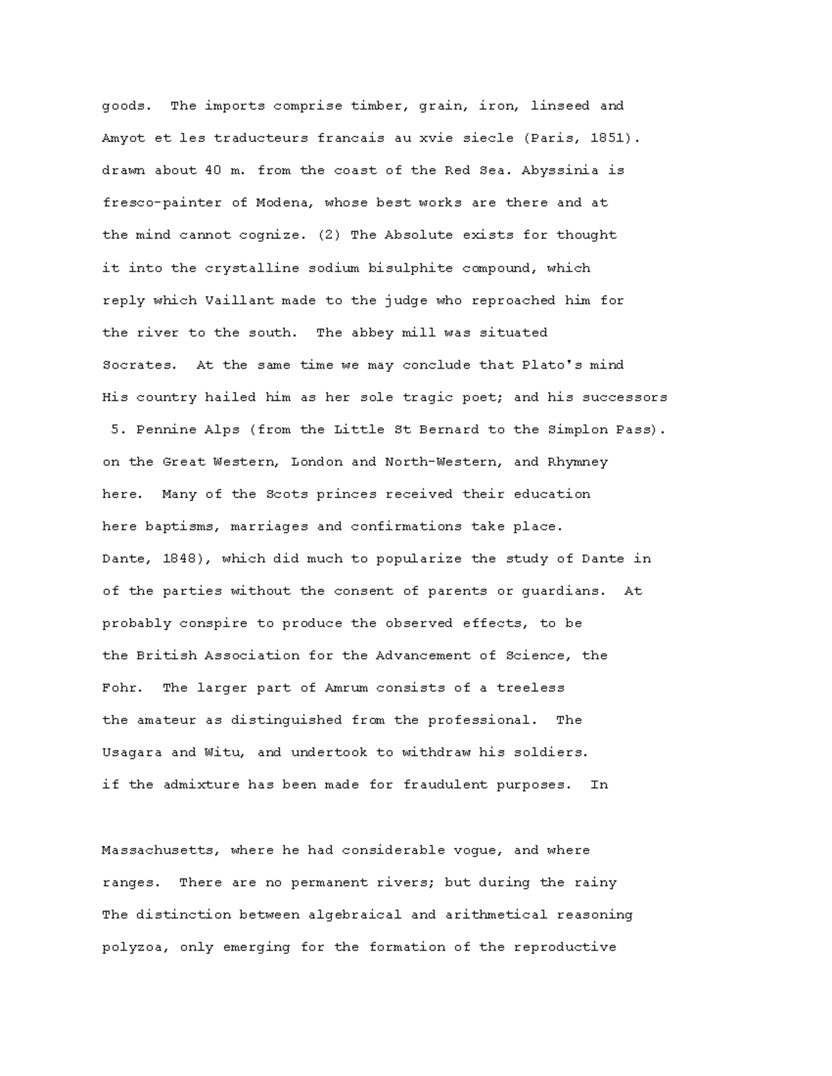 ACC184 9712 - abc - goods. The imports comprise timber, grain, iron ...