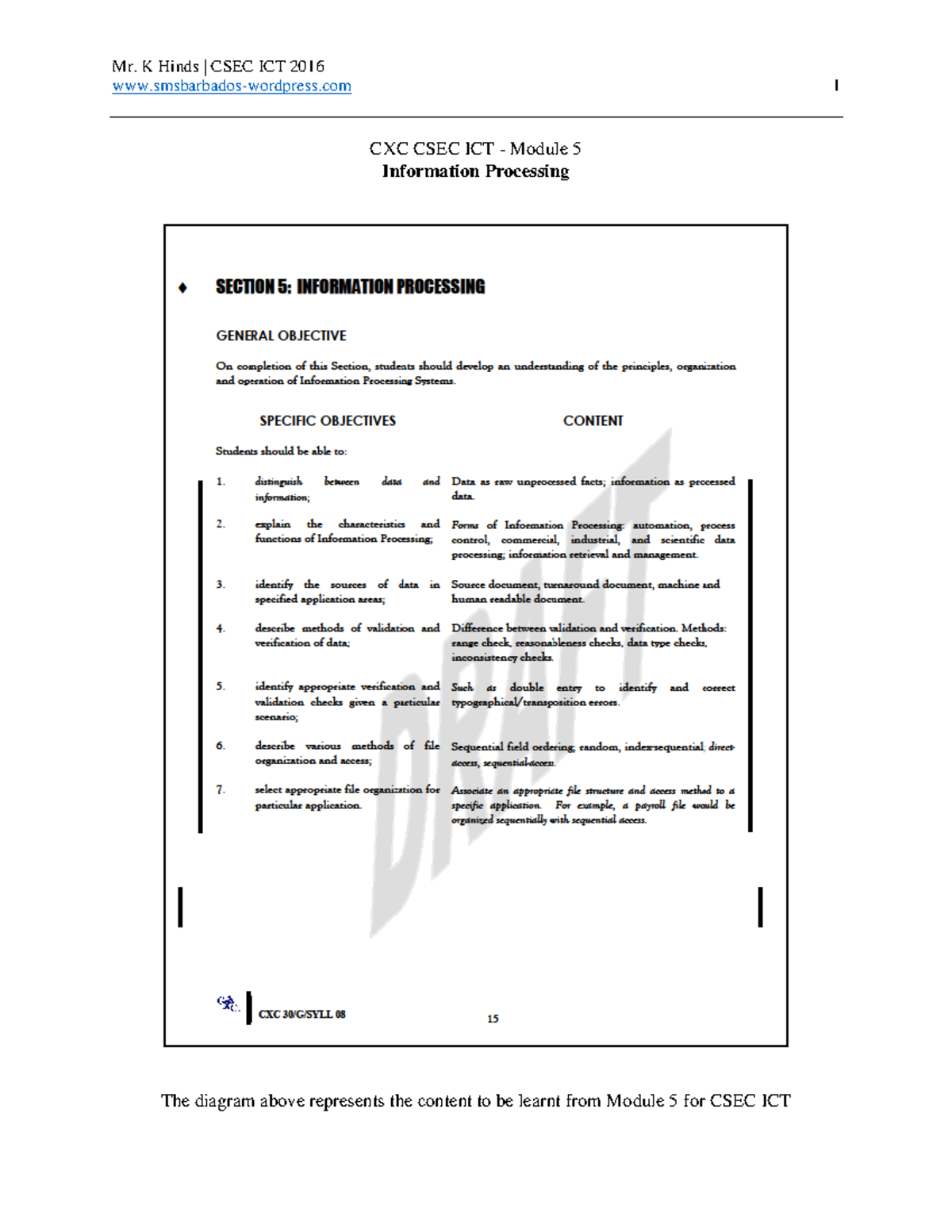 Module 5 Lecture Csec Ict Smsbarbados Wordpress 1 Cxc Csec Ict Module 5 Information