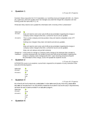 CPT Quiz 2 question & answers - Course Spring 2020 - Applied Learning ...