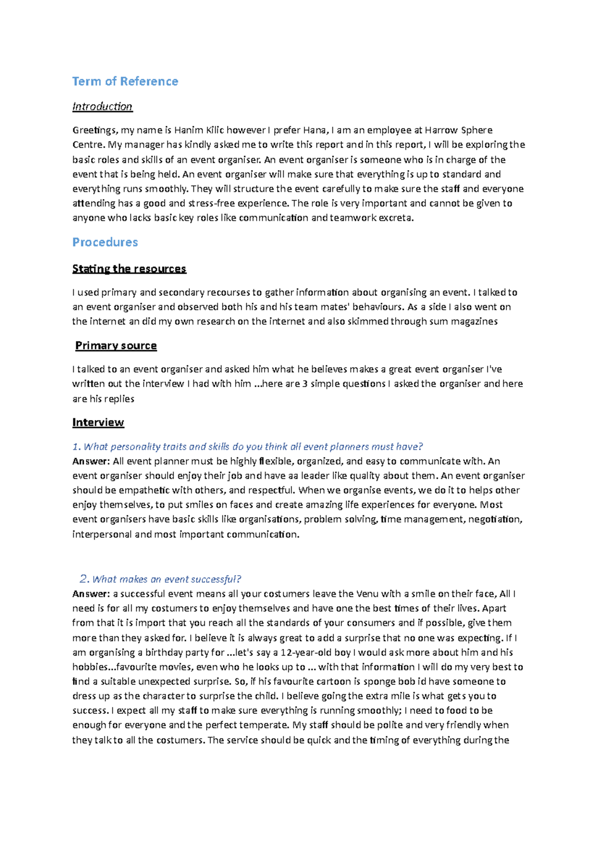 business level 3 extended diploma managing an event unit 4 task 1 ...